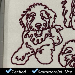 5 Embroidery Design Minimalist Labradoodle Line Art,dog Breed,pet ...