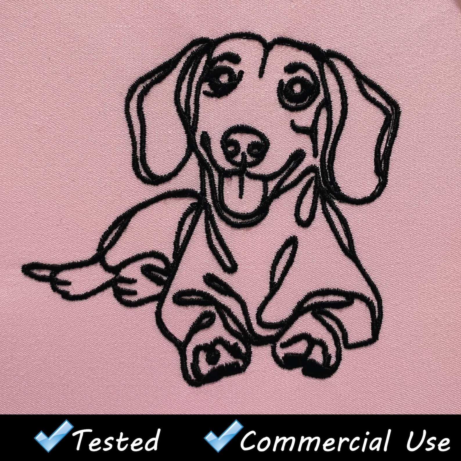 5 Embroidery Design Minimalist Dachshund Line Art,dog Breed,pet ...