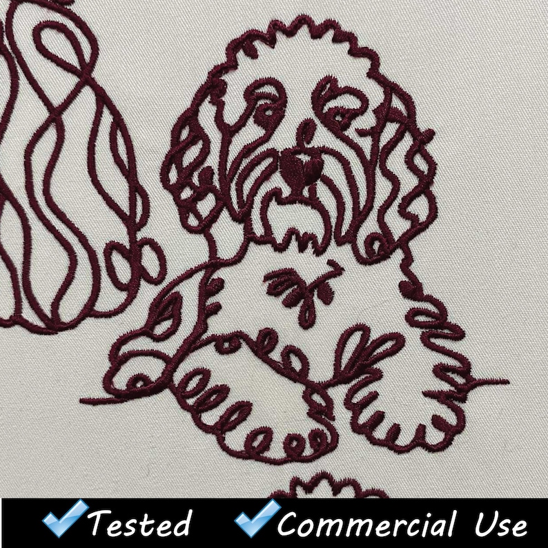 5 Embroidery Design Minimalist Cockapoo Line Art,dog Breed,pet ...
