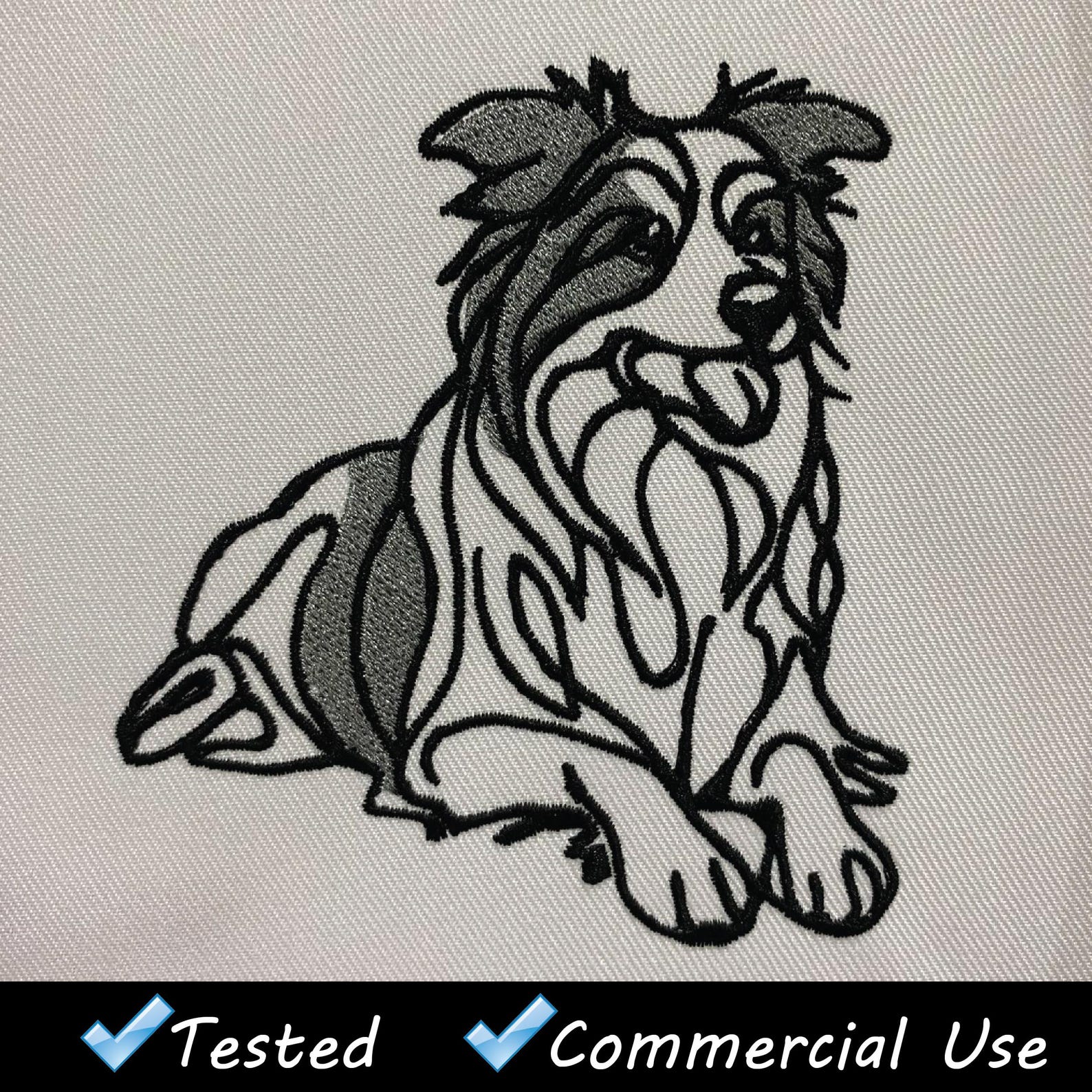 5 Embroidery Design Minimalist Border Collie Line Art,dog Breed,pet ...