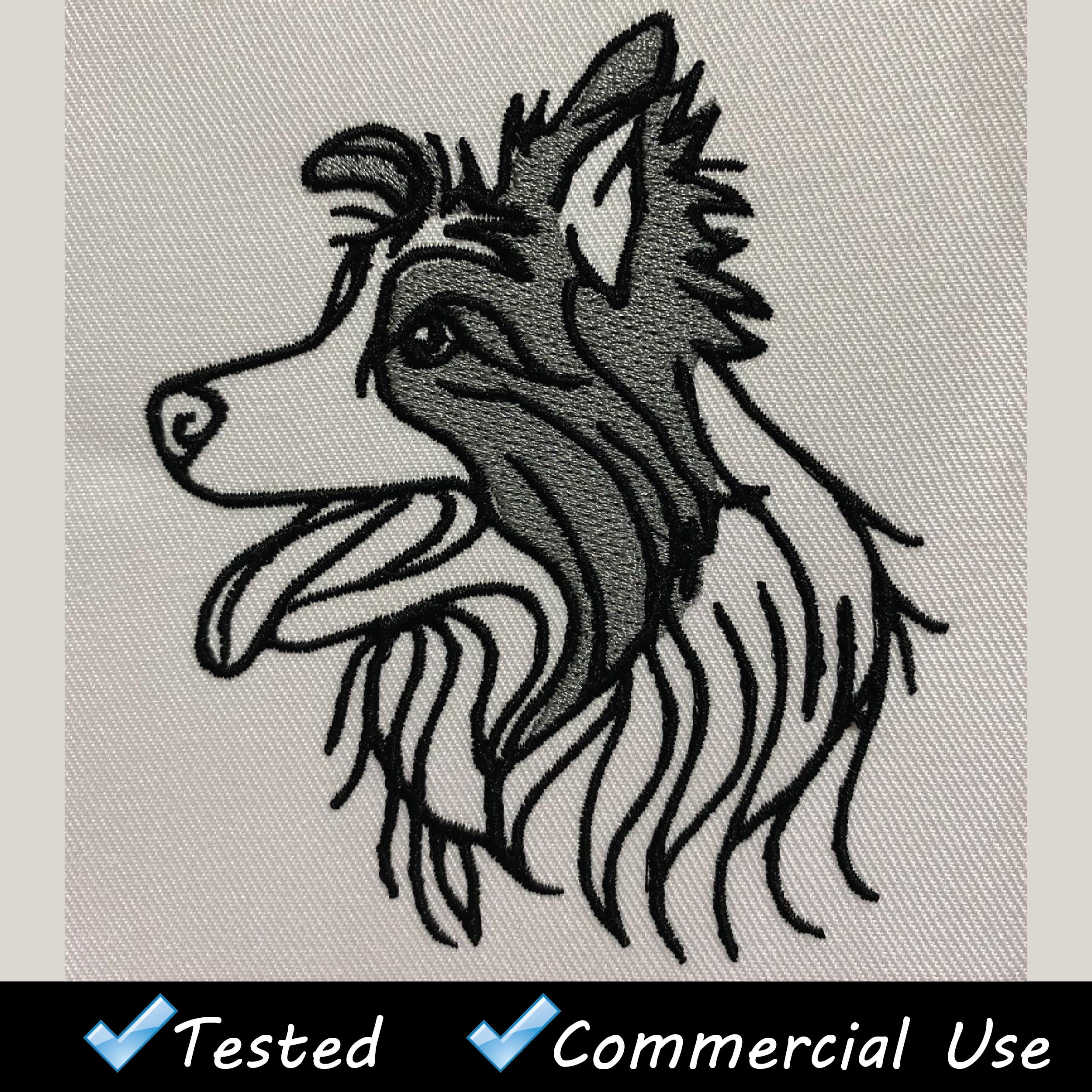 5 Embroidery Design Minimalist Border Collie Line Art,dog Breed,pet ...