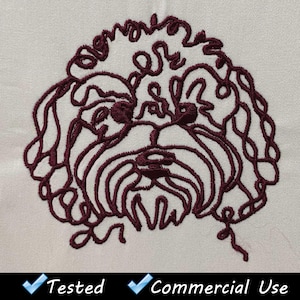 5 Embroidery Design Minimalist Cockapoo Line Art,dog Breed,pet ...