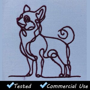 5 Embroidery Design Minimalist Chihuahua Line Art,dog Breed,pet ...