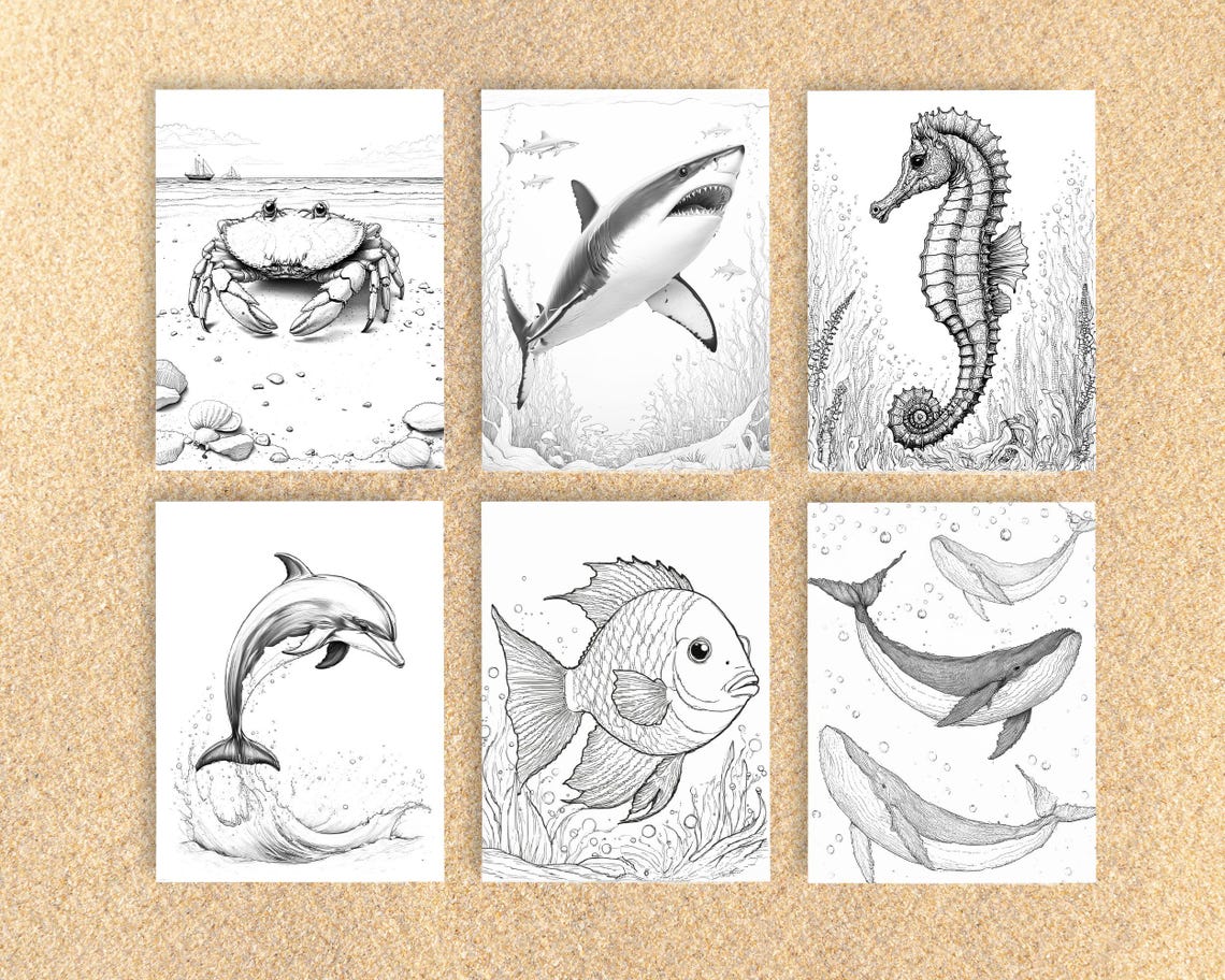 Ocean Coloring Pages, Printable Coloring Pages, Adult Coloring Pages ...