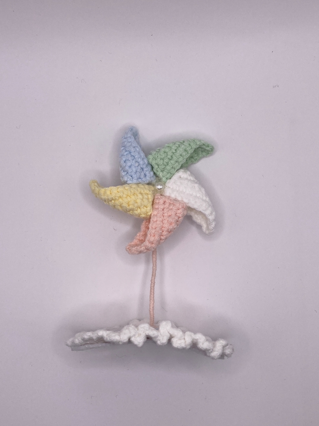 Crochet Windmill (CAN SPIN!) Hair Clip - Handmade - Etsy