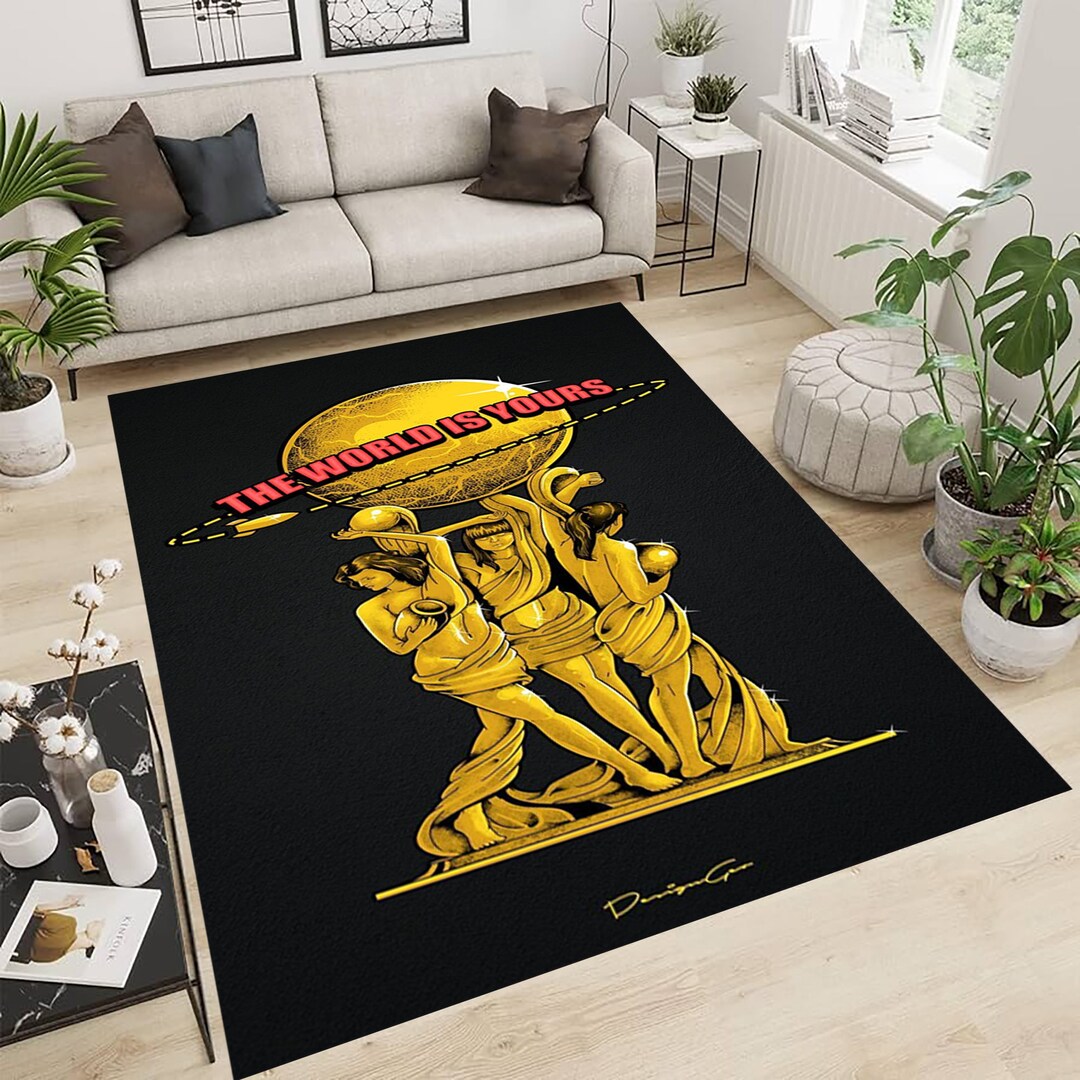 Scarface Cup Rug,scarface Design Rug,scarface Rug,home Decor Rug,living ...