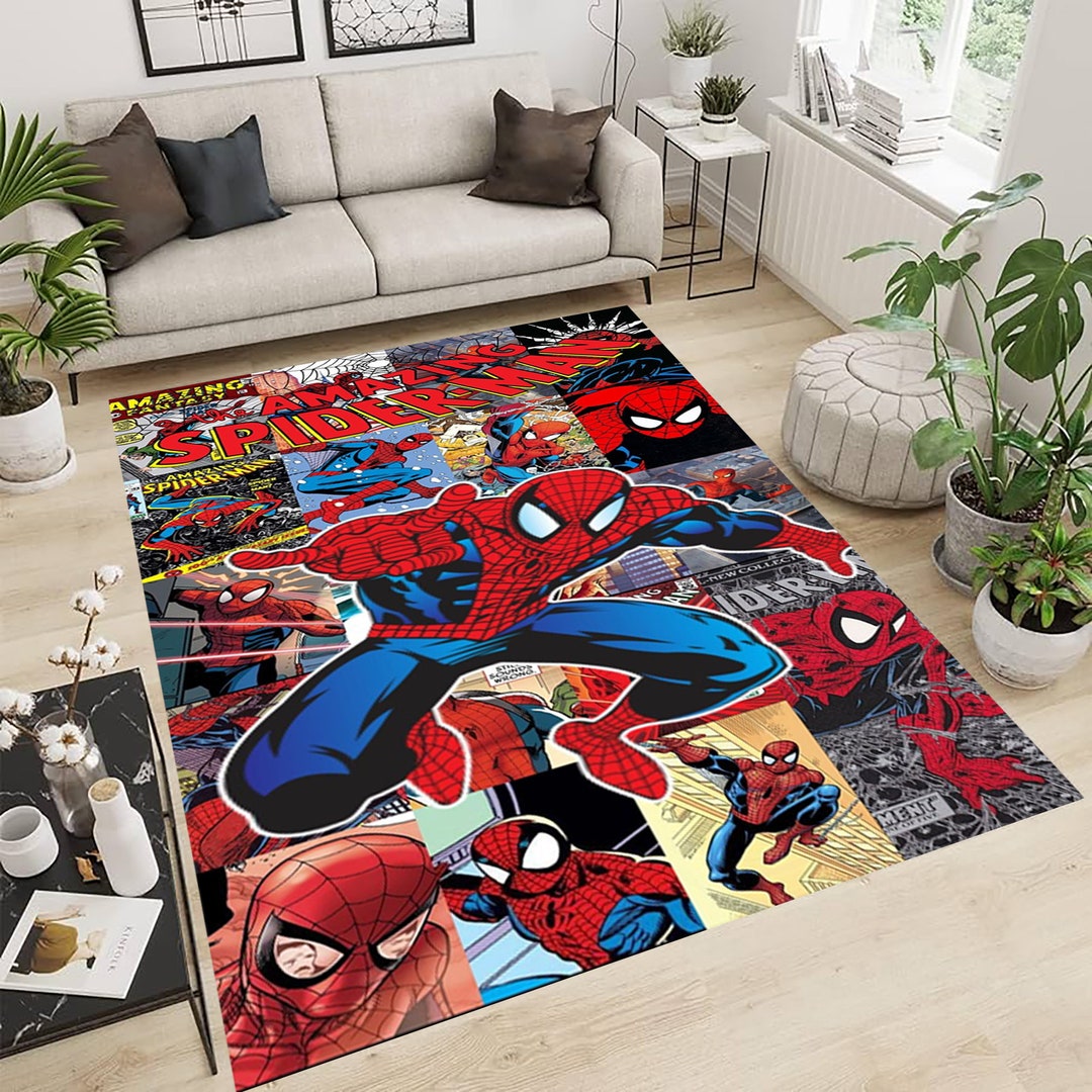 Spiderman All Rug,spiderman Rug,super Hero Rug,home Decor Rug,living ...