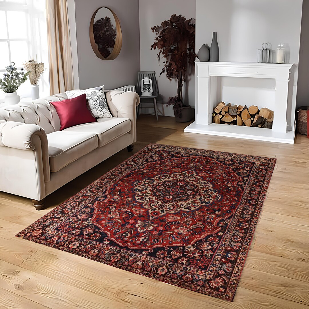 Classic Red Pattern Rug,colorful Rug,pattern Rug,home Decor Rug,living ...