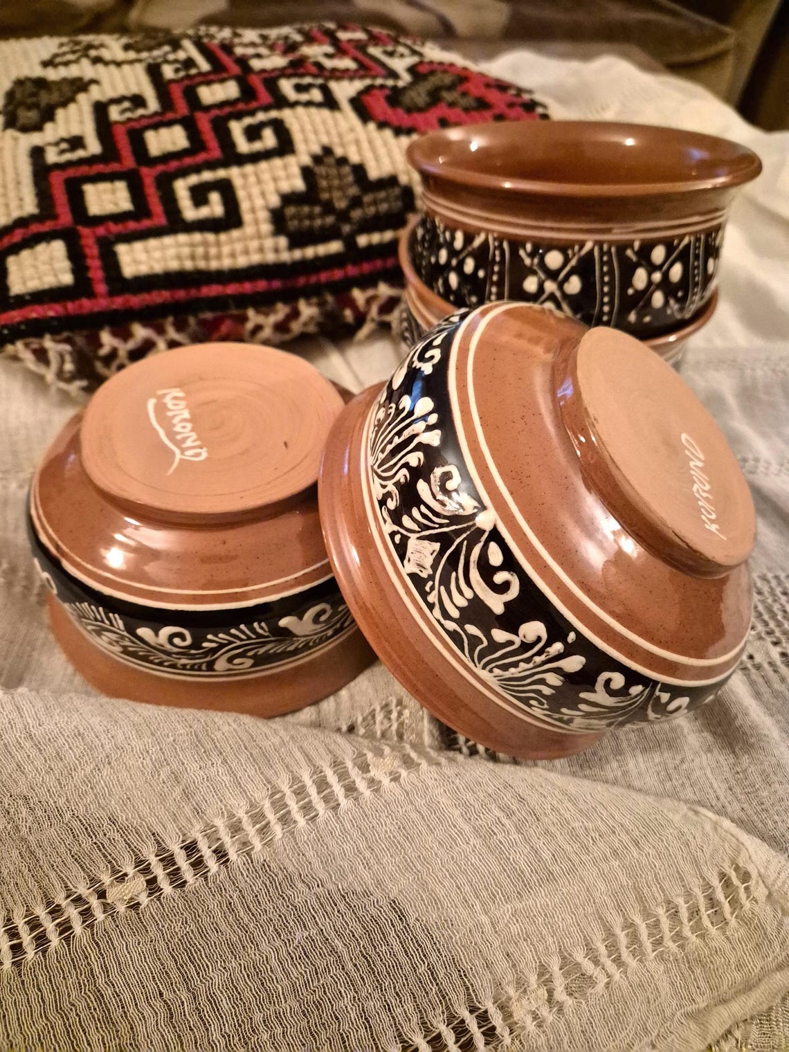 Traditional Romanian Brown Ceramic Bowl | Rustic Clay Bowl ...