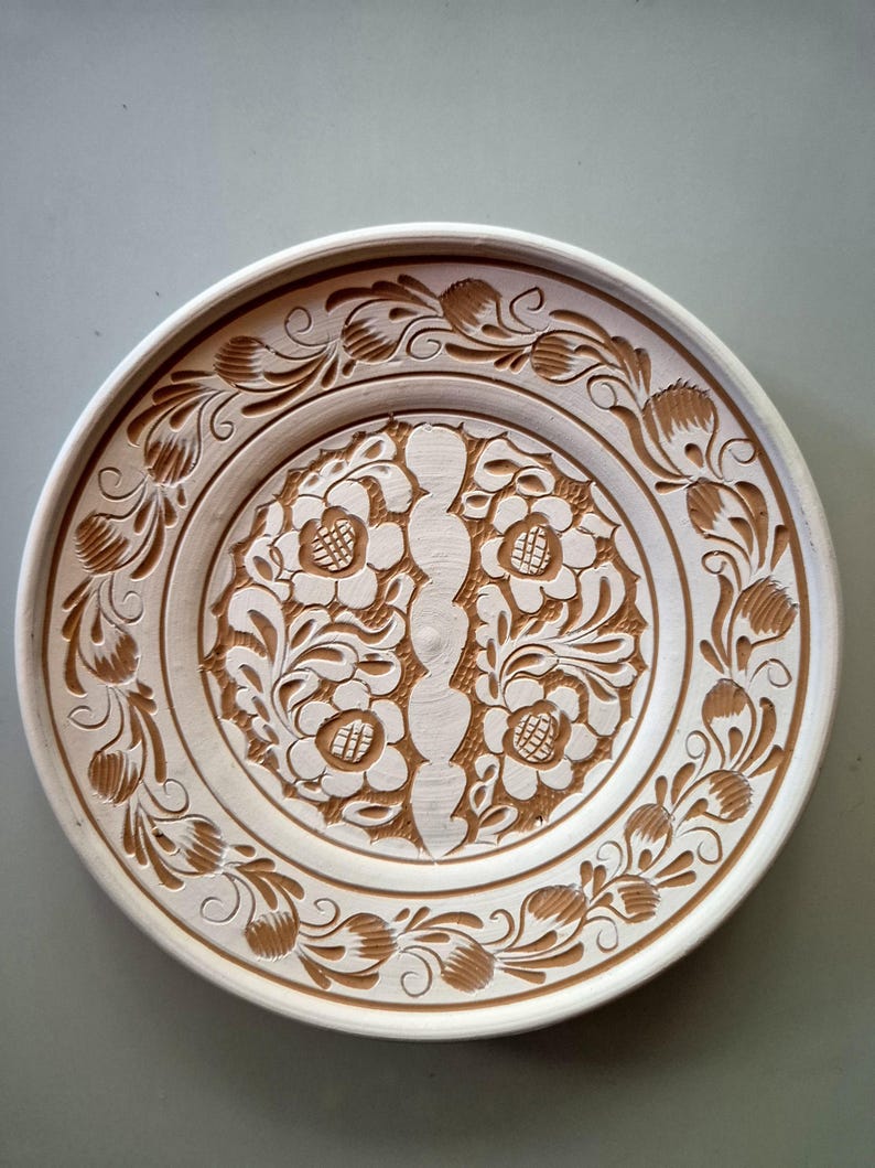 Handmade Korond Ceramic Plate | Traditional Romanian Pottery Decor - Etsy
