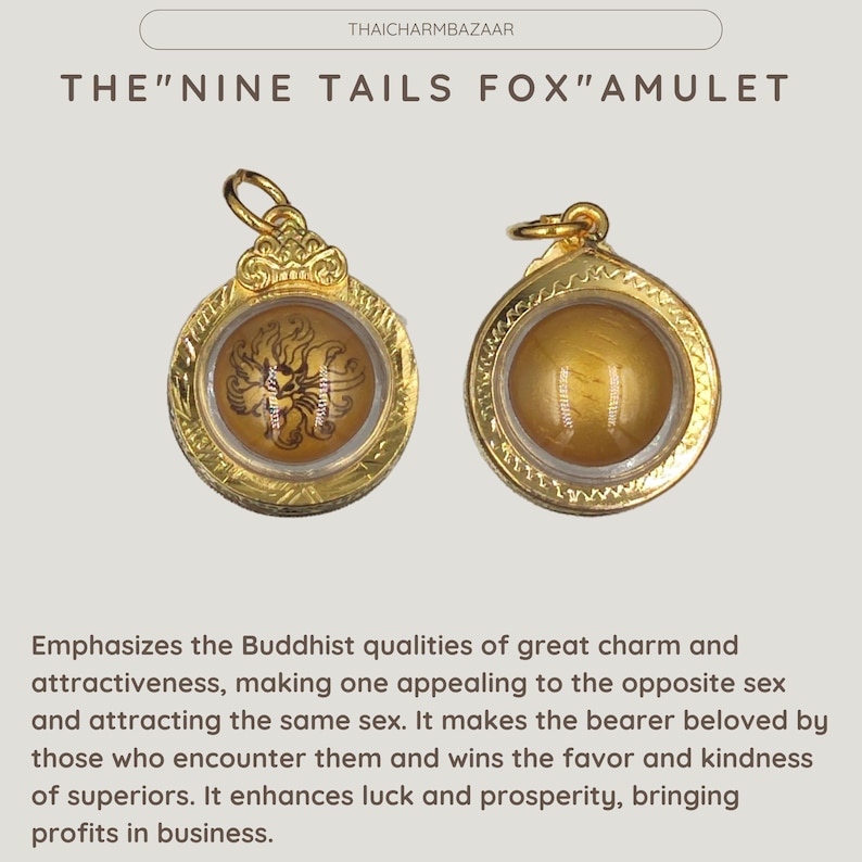 The Nine Tails Fox Amulet - Etsy