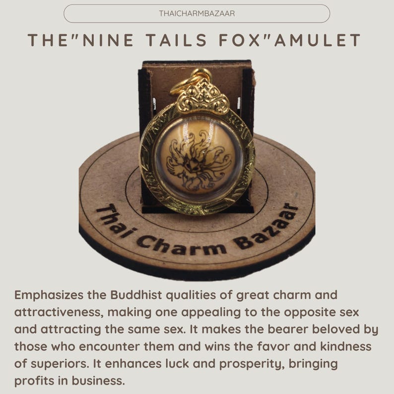 The Nine Tails Fox Amulet - Etsy