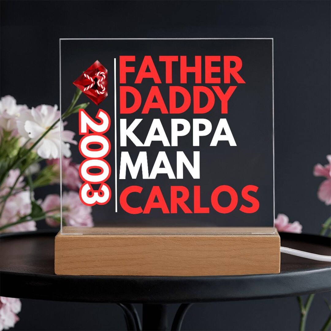 Custom Kappa Inspired Crimson and Cream LED Plaque - Father's Day Gift ...