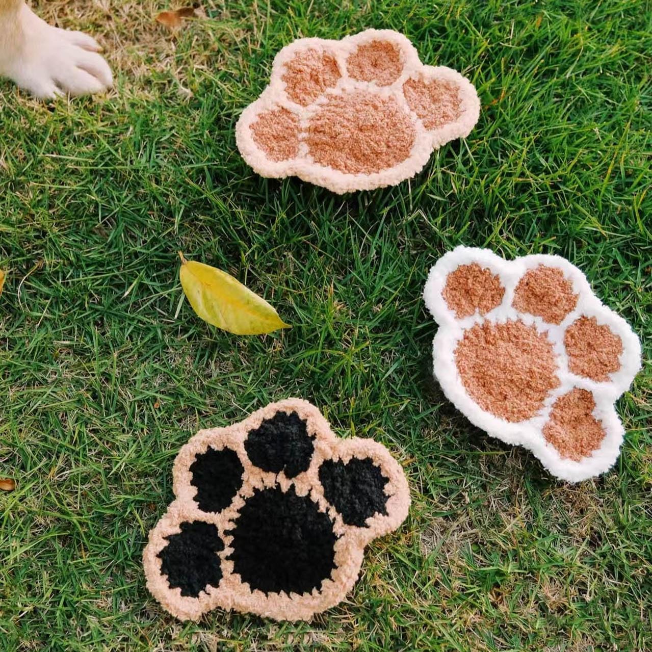 Croche Pattern Paw Coaster Tutorial - Instant Download PDF - Etsy
