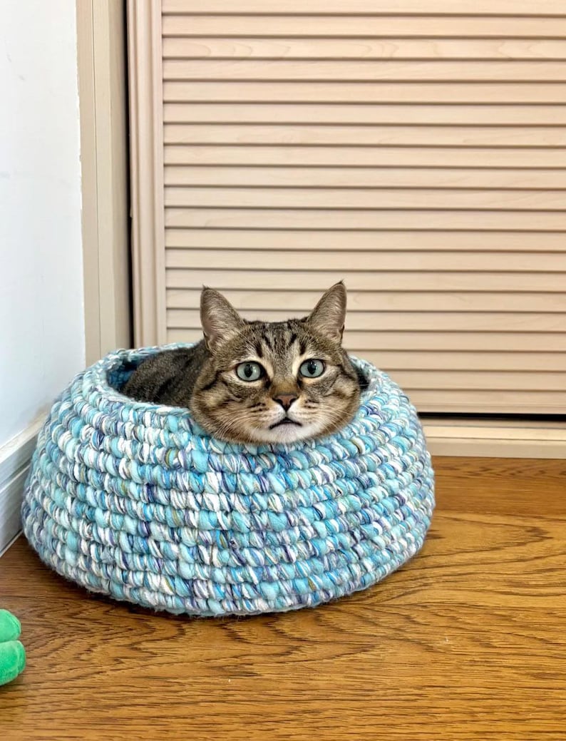 Crochet Pattern Cat Bed, Easy Pet Toy Pattern for Beginners, Kitty ...