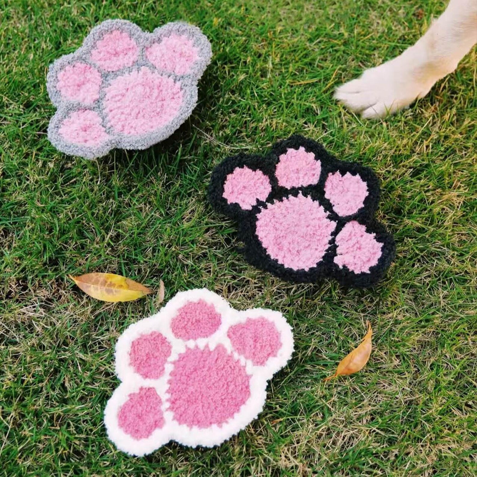 Croche Pattern Paw Coaster Tutorial - Instant Download PDF - Etsy