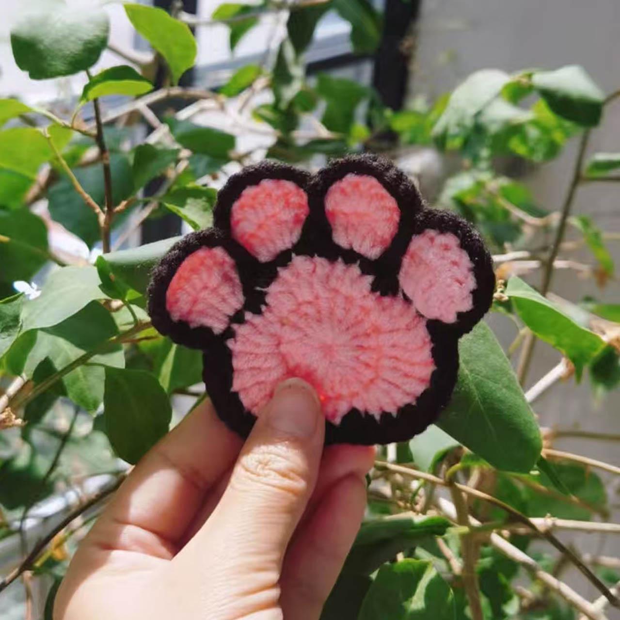 Croche Pattern Paw Coaster Tutorial - Instant Download PDF - Etsy