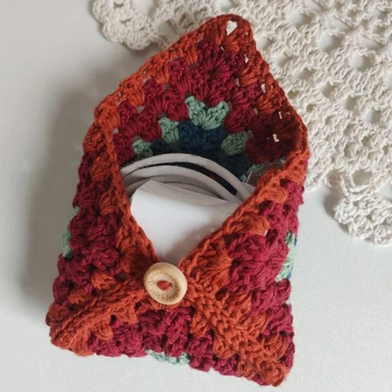 Granny Square Card Holder Crochet Pattern, Crochet Wallet Pattern ...