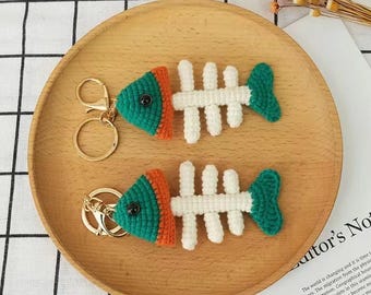 Fish Bones Crochet Pattern Dead Fish Amigurumi Pattern Cat Toy DIY Fish ...