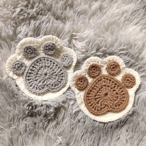 Easy Crochet Cat Paw Coaster Pattern, Beginner Pet Coasters (PDF ...