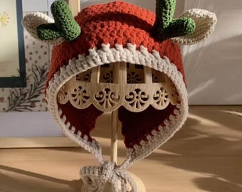 Crochet Reindeer Hat Pattern: Christmas Deer Cosplay Custom (PDF ...