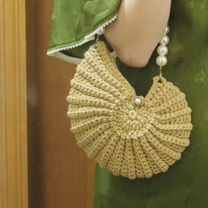 Crochet Sea Shell Pouch Pattern Crochet Seashell Bag Nautilus Purse for ...