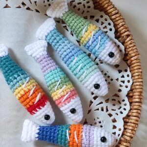 Crochet Sardine Pattern, Amigurumi Fish Keychain (PDF Tutorial) - Etsy