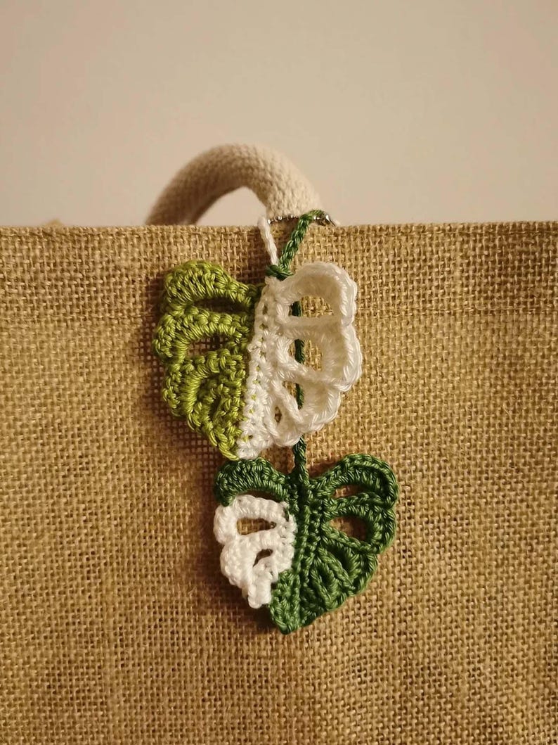 Mini Crochet Monstera Leaf Pattern | Micro Crochet Leaf Tutorial ...