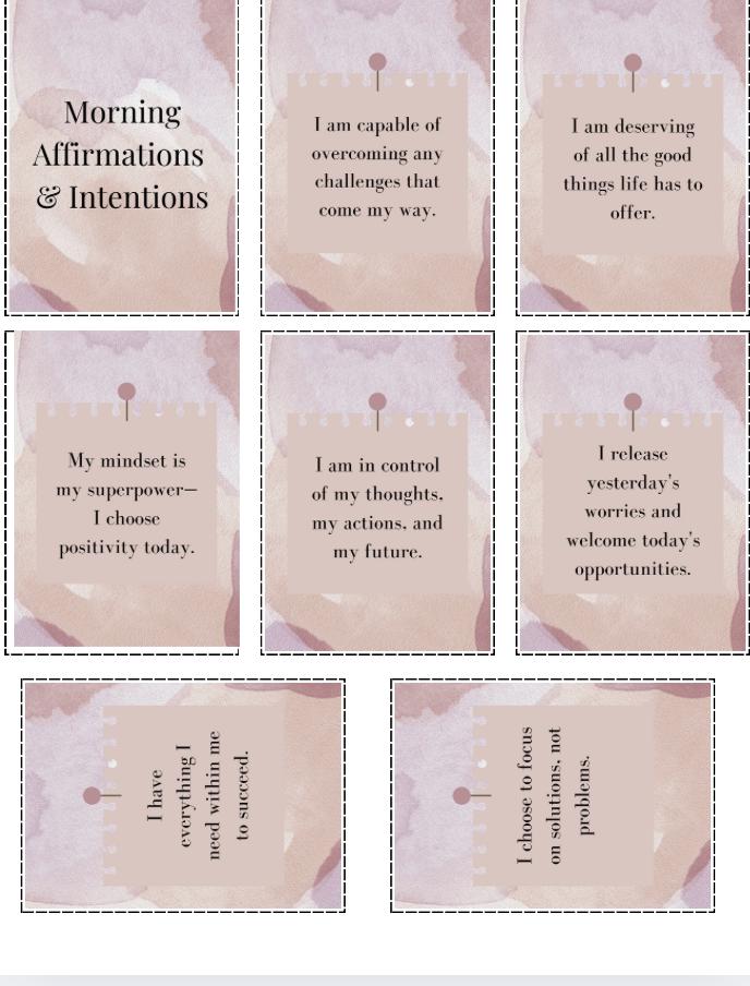 Daily Affirmation Cards Set 30 Mindful Affirmations for Morning, Midday ...