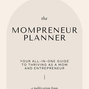 Mompreneur Planner I an All-in-one Guide for Busy Moms - Etsy