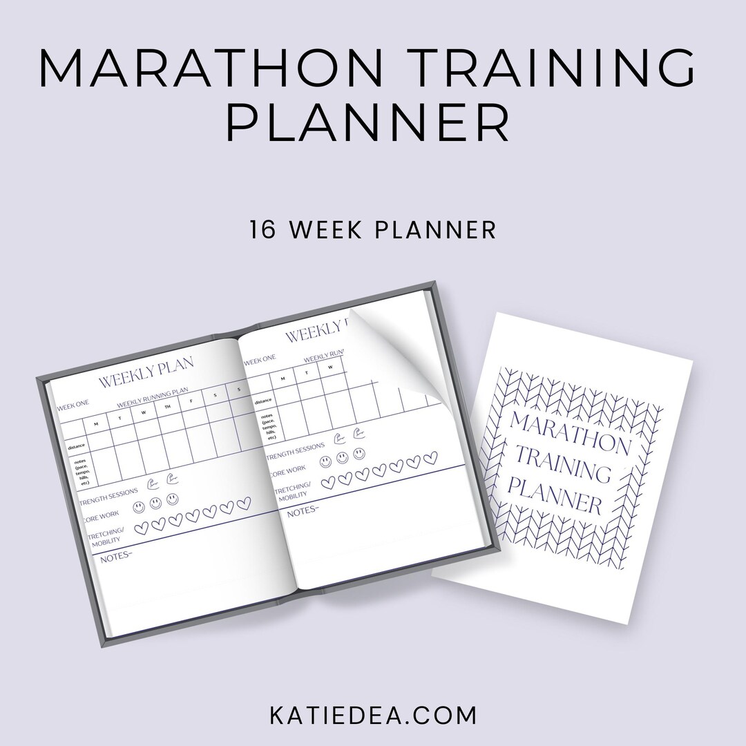 Printable Marathon Training Planner | Running Log & Schedule - Etsy