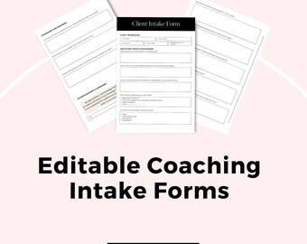 Health Coach Intake Form, Health Coaching Forms, Nutrition Coach ...