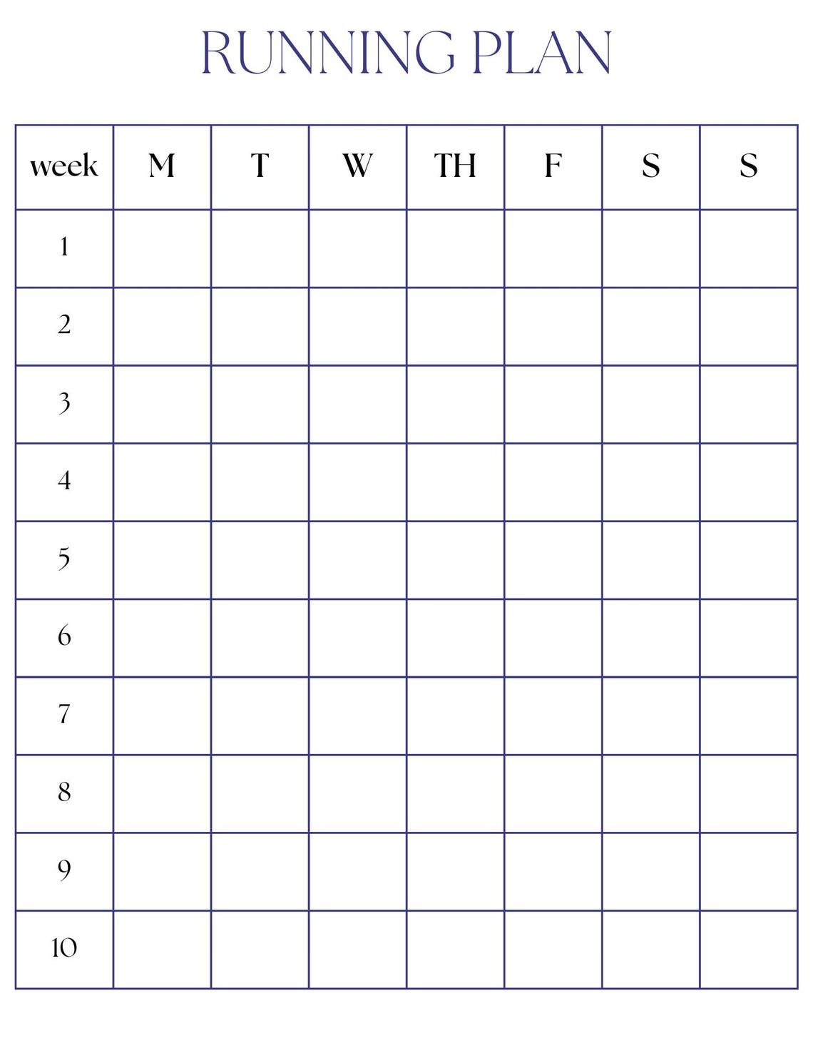 Printable Marathon Training Planner | Running Log & Schedule - Etsy