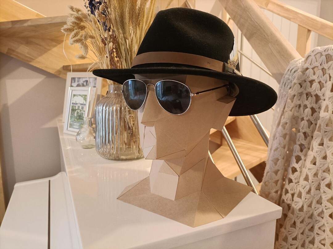 DIY Model Base Head - Bust - Hat / Cap Holder Papercraft 3D Creative ...