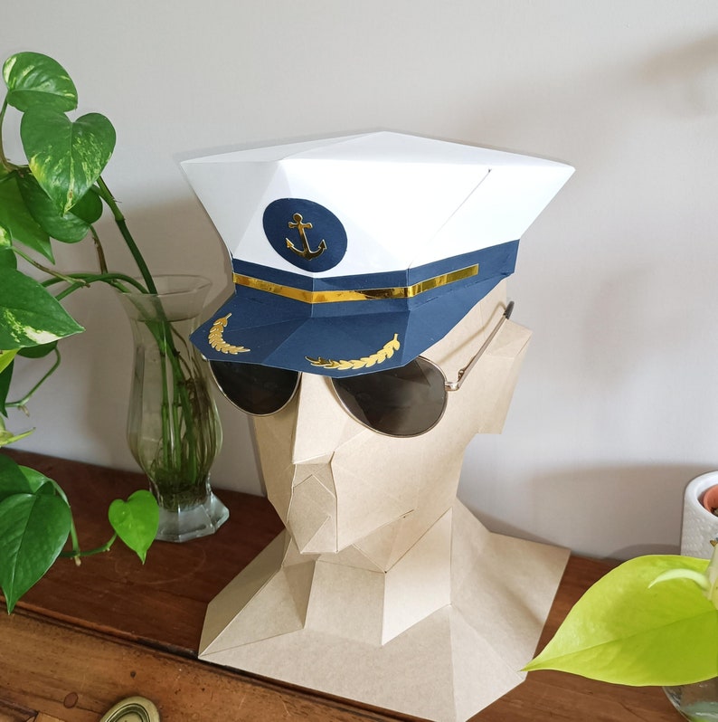 DIY Model Navy Captain Cap Papercraft 3D Creative Hobby PDF Template ...