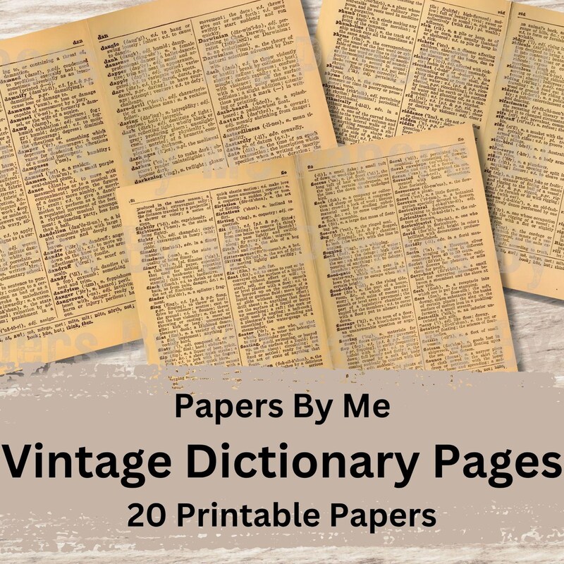 Dictionary Page - Etsy