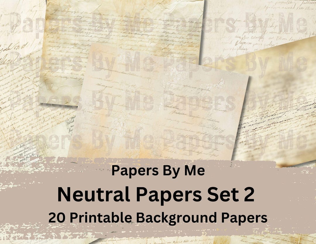 Neutral Background Printable Decoupage Papers 2 Junk Journal Digital ...