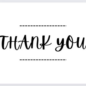 THANK YOU Card Template - Etsy