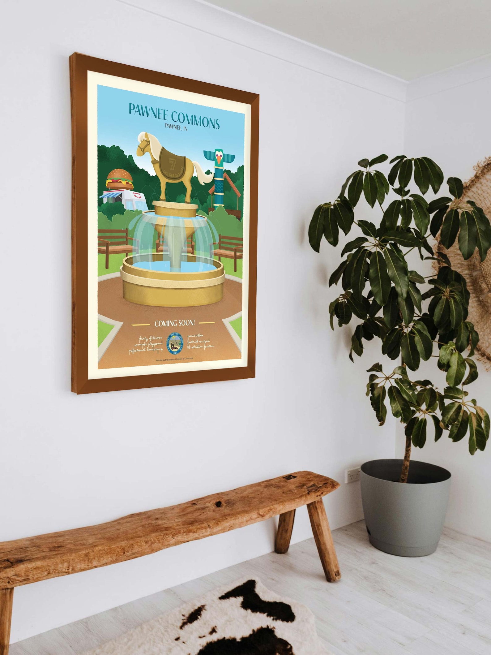 Parks and Rec - Pawnee Commons Travel Advertisement Poster Original ...