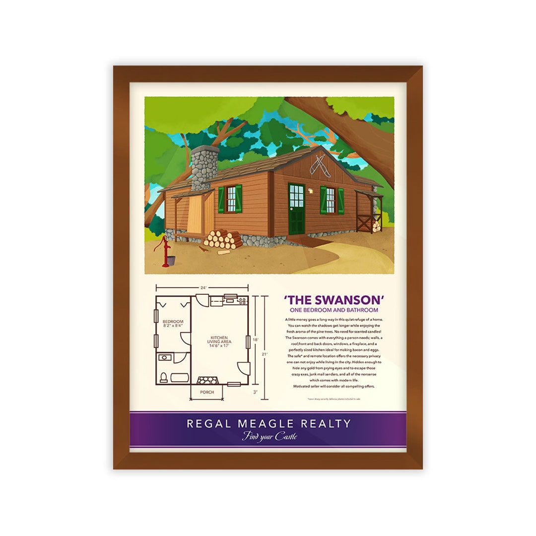Parks and Rec - Swanson Cabin Advertisement Poster Original Artwork - Etsy