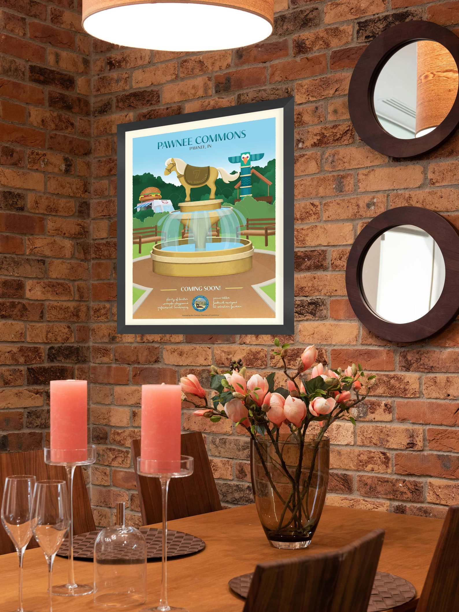 Parks and Rec - Pawnee Commons Travel Advertisement Poster Original ...