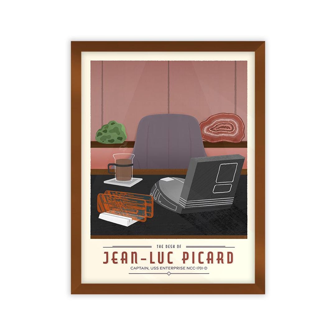 Star Trek Captain Picard's Office Travel Advertisement Poster Original ...