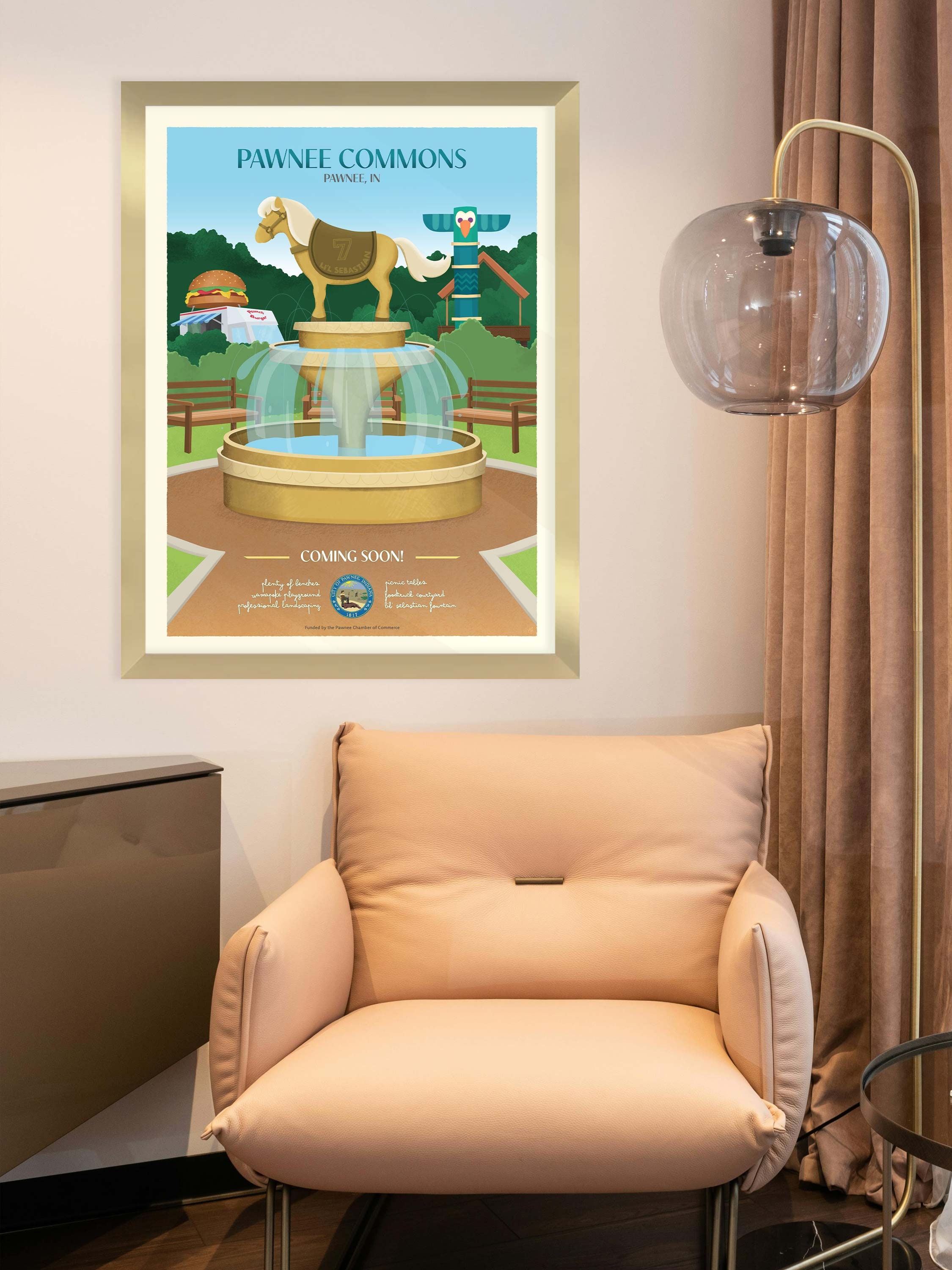 Parks and Rec - Pawnee Commons Travel Advertisement Poster Original ...