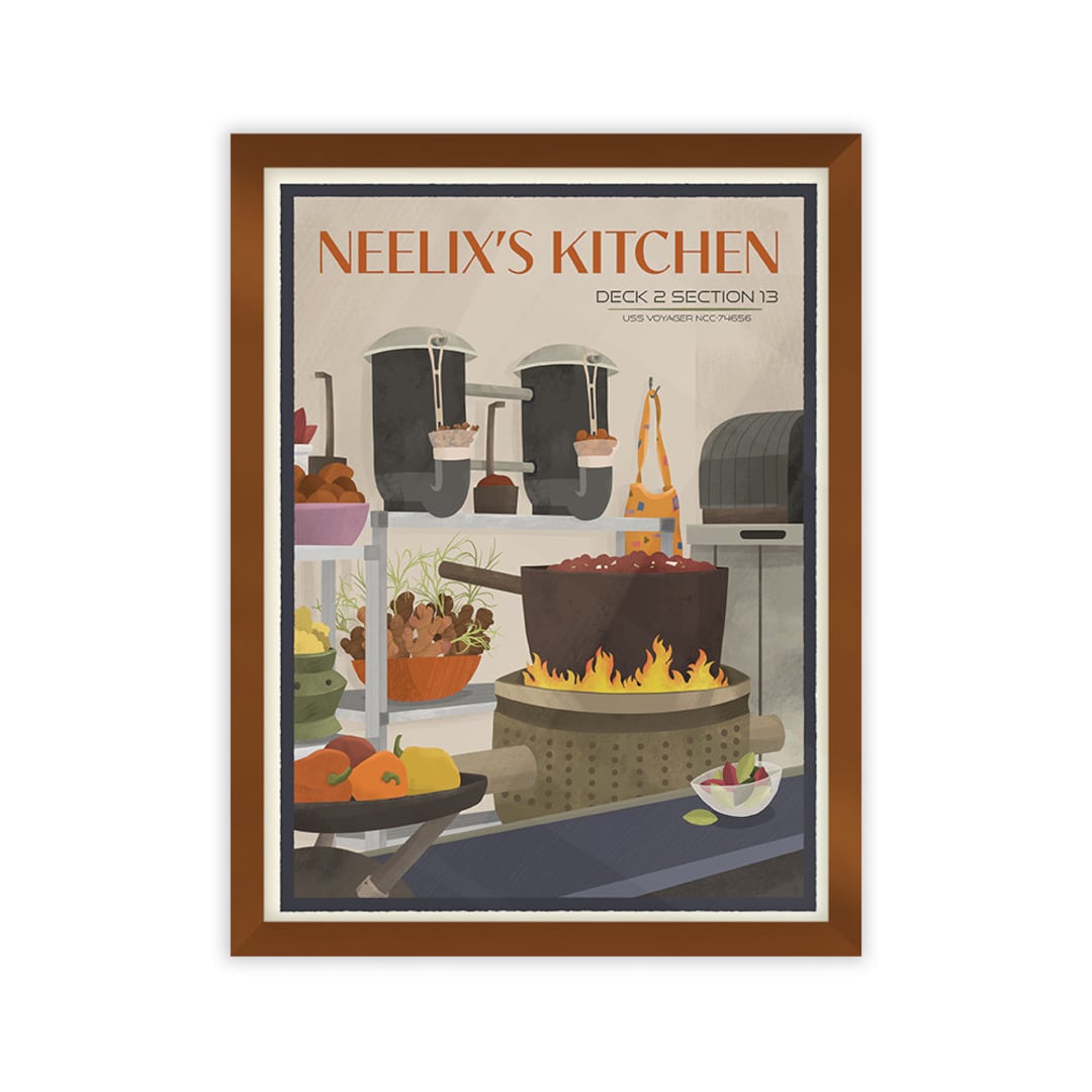 Star Trek Neelix's Kitchen Travel Advertisement Poster Original Artwork ...