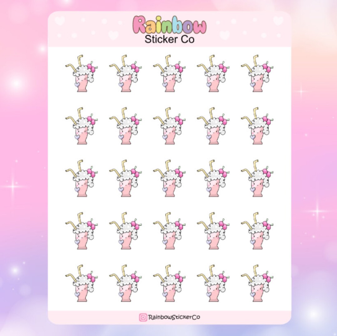 Milkshake Planner Stickers, Cute Kawaii Stickers, Dinner Stickers ...