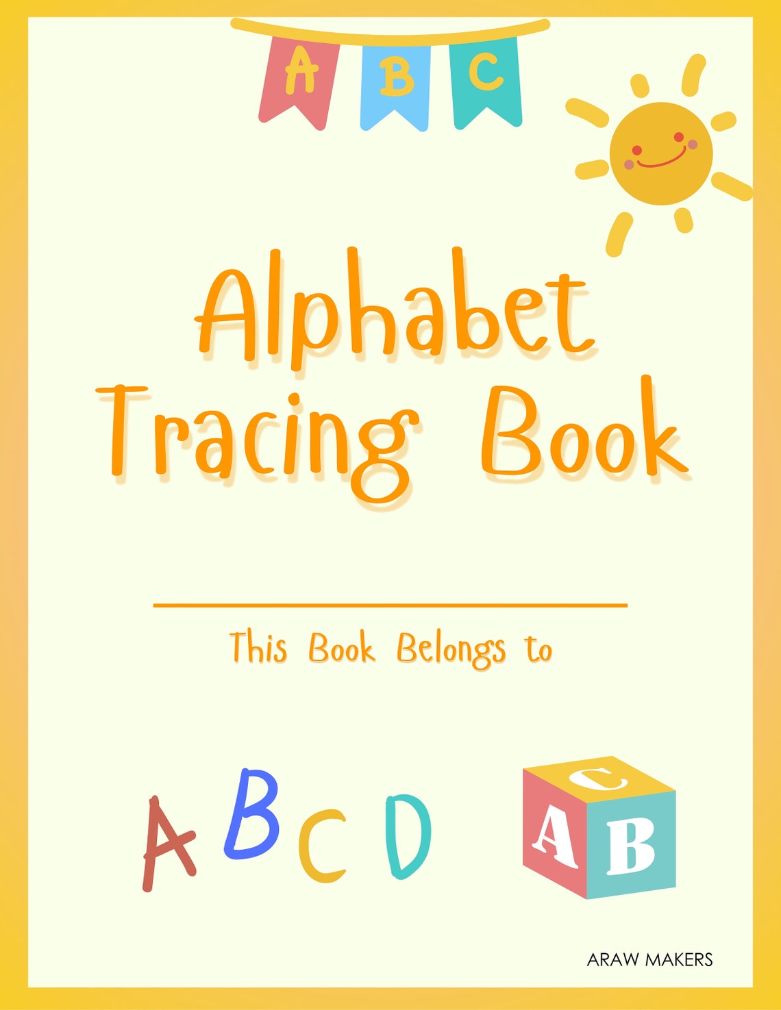 Tracing Alphabet, Preschool Learning Folder, Preschool Workbook ...