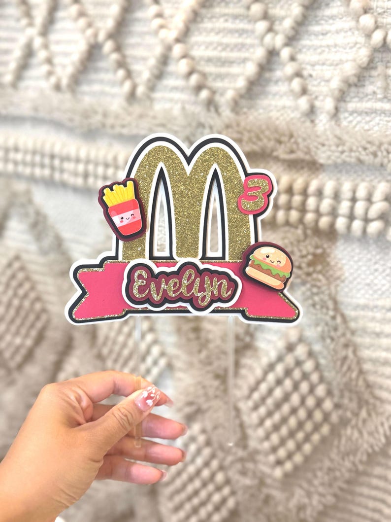 Mcdonald’s Themed Birthday Cake Topper | Custom Fast Food Party ...