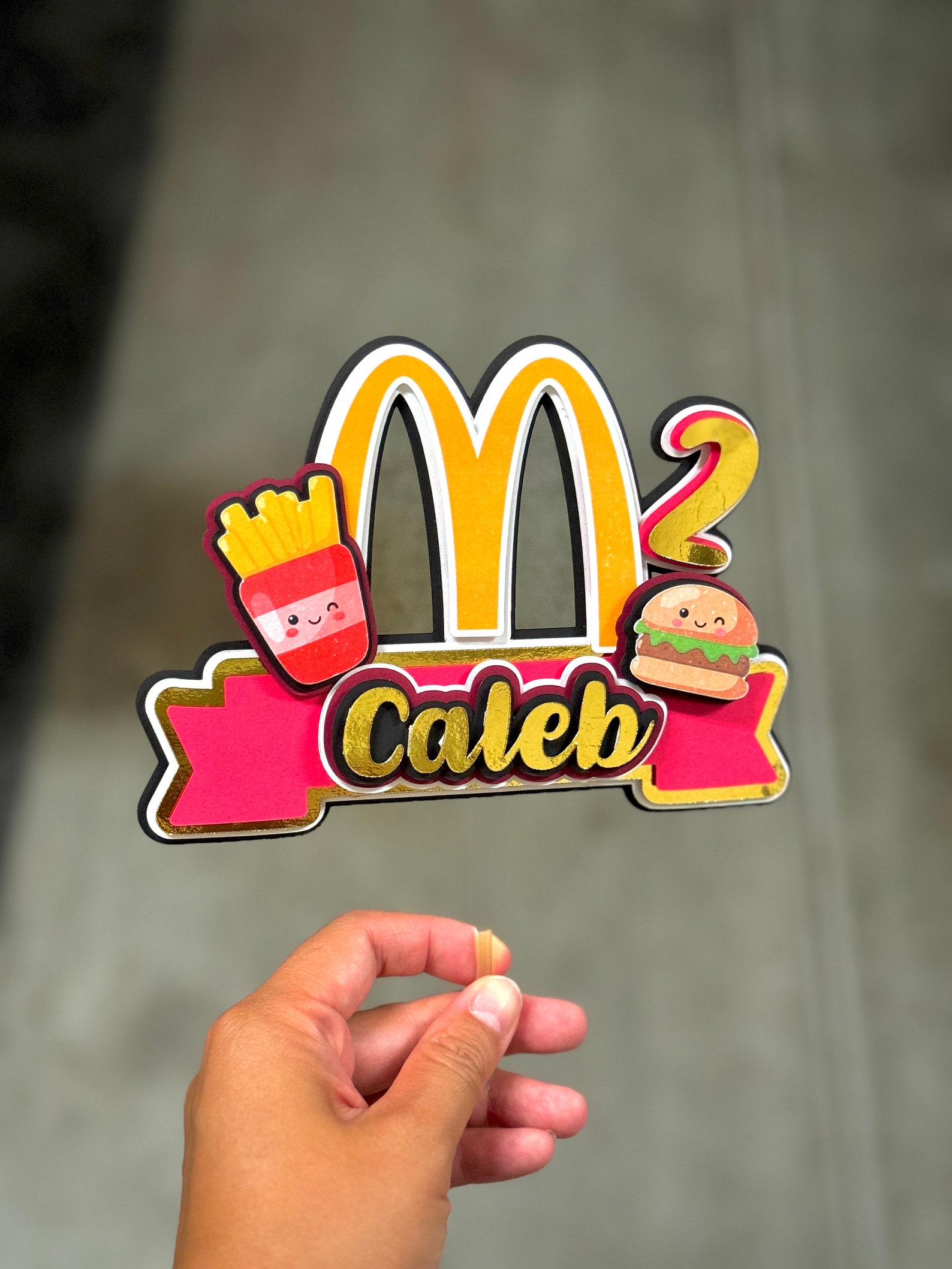 Mcdonald’s Themed Birthday Cake Topper | Custom Fast Food Party ...
