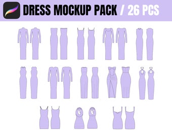 Shirt Procreate Mockup Pack Women's Clothing Mockup Pack for Procreate ...