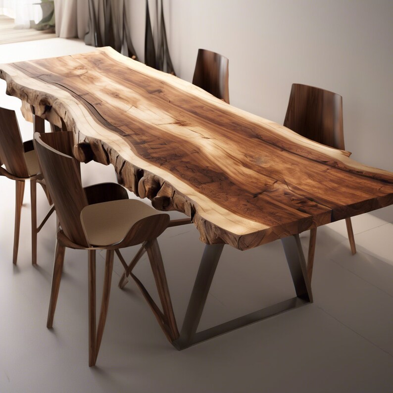 Sustainably Crafted Rustic Live Edge Dining Table Design Consultation ...